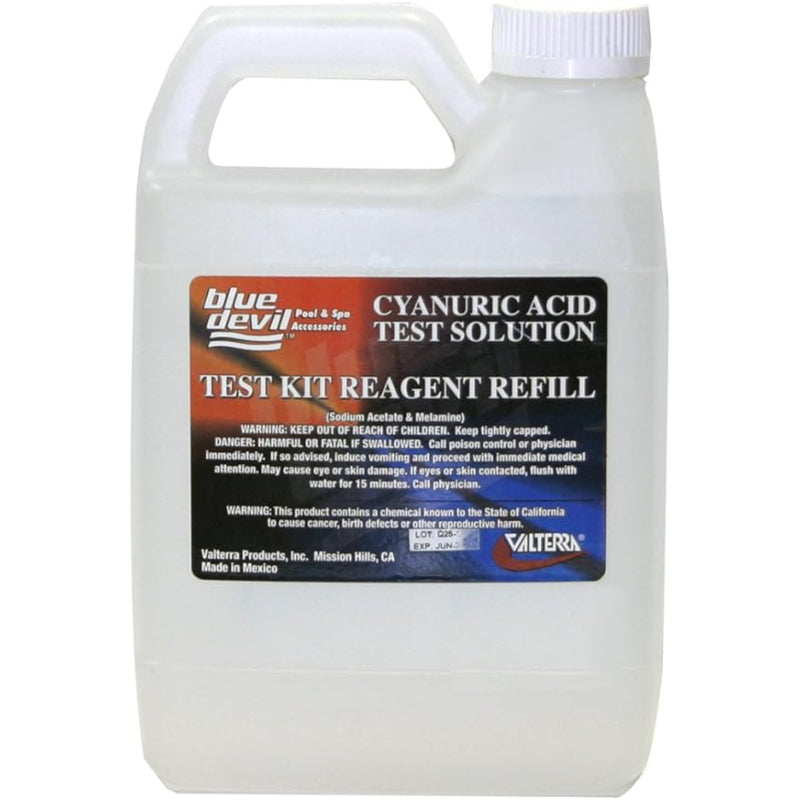 Blue Devil Cyanuric Acid Test Quart Bottle Reagent Refill Kits (32 oz)