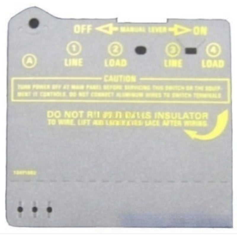 Intermatic 124T1952 Insulator for Double-Pole Time Switch Pool Replace