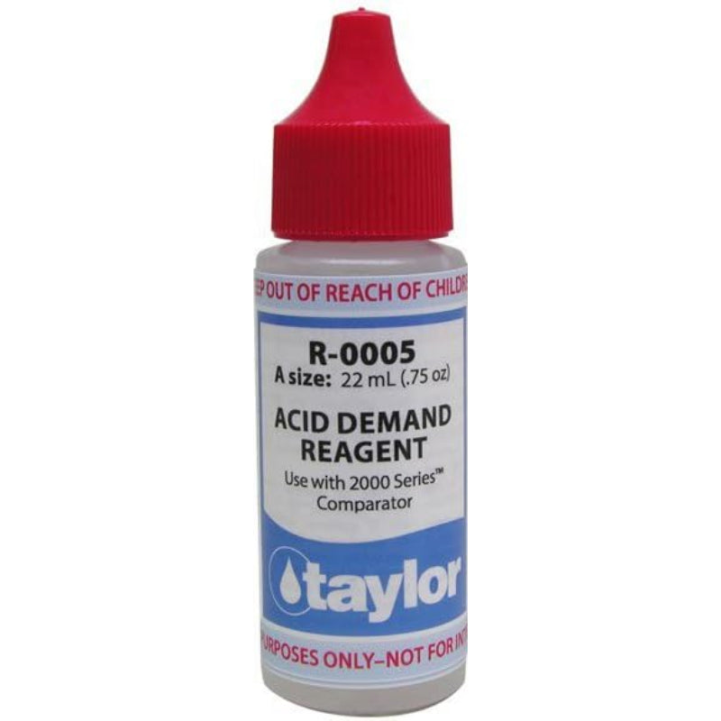 Taylor R-0005 Acid Demand Reagent Pool Water Test Kit, 75 Oz